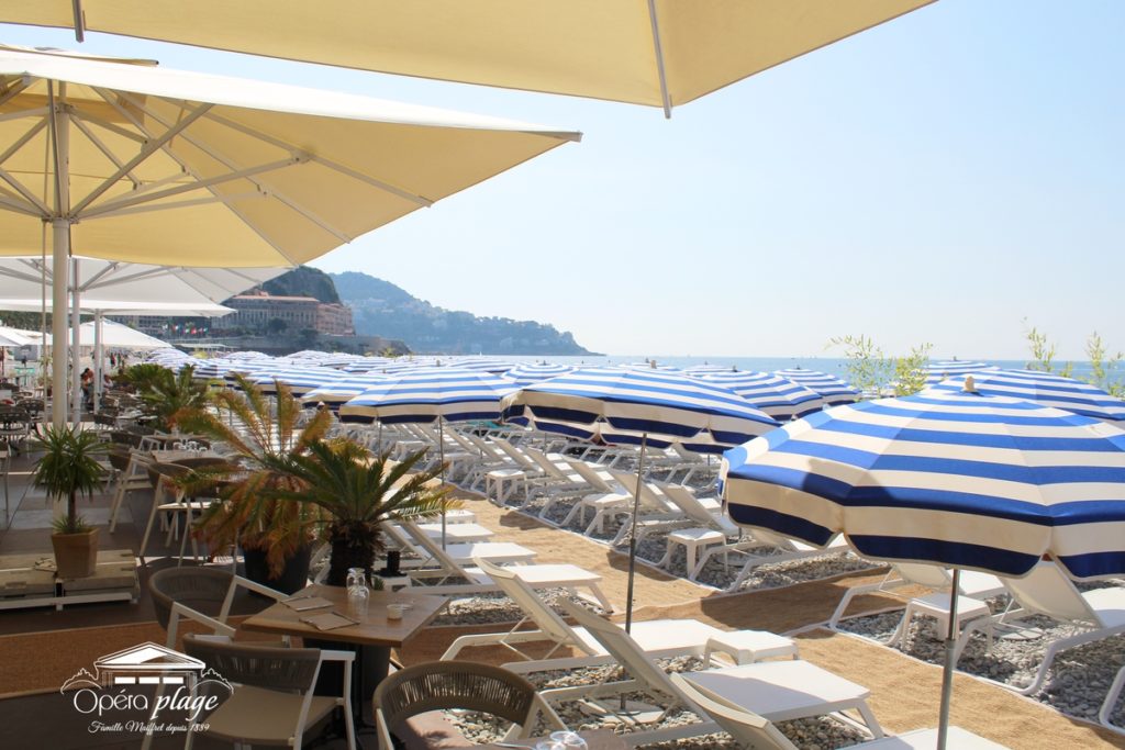 Opera Beach in Nice : Private beach and restaurant on the seafront